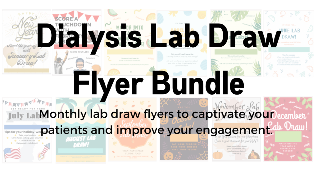 Dialysis Lab Draw Flyer Bundle - Well Resourced Dietitian