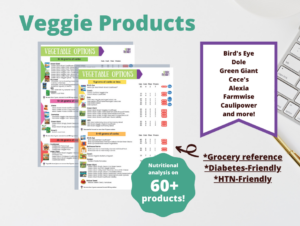Vegetable Grocery Product Guide - Well Resourced Dietitian