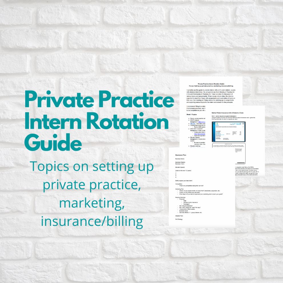 Private Practice Intern Rotation Guide - Well Resourced Dietitian