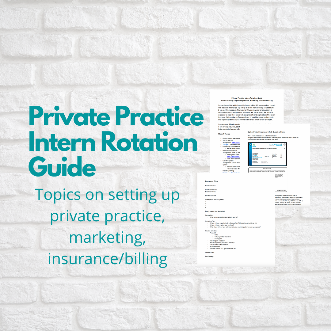 Private Practice Intern Rotation Guide - Well Resourced Dietitian