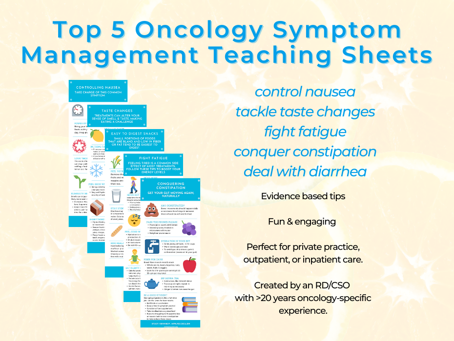 Top 5 oncology symptom management teaching sheets for nausea ...