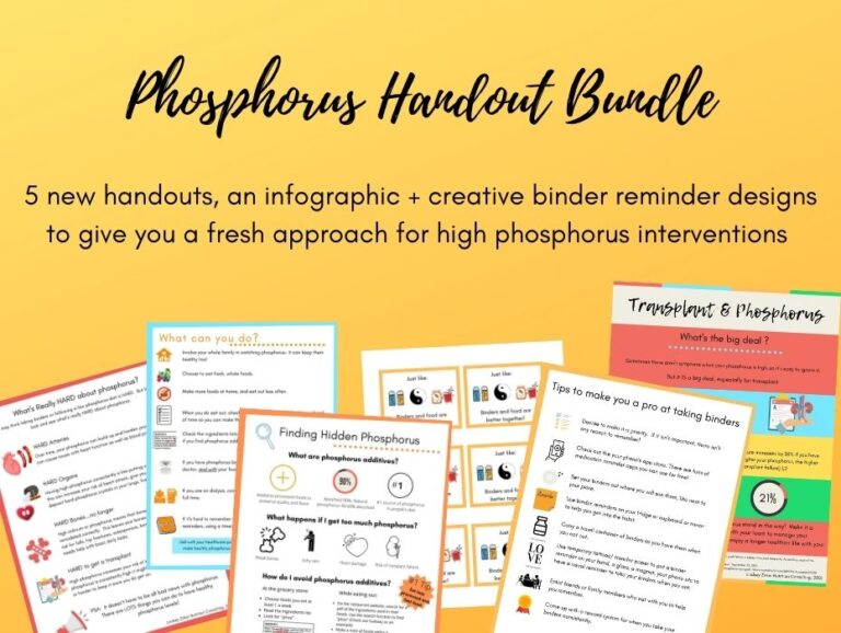 Phosphorus Handout Bundle - Well Resourced Dietitian