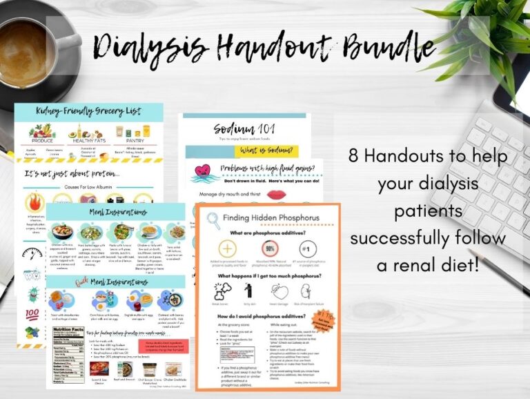 Dialysis Handout Bundle - Well Resourced Dietitian