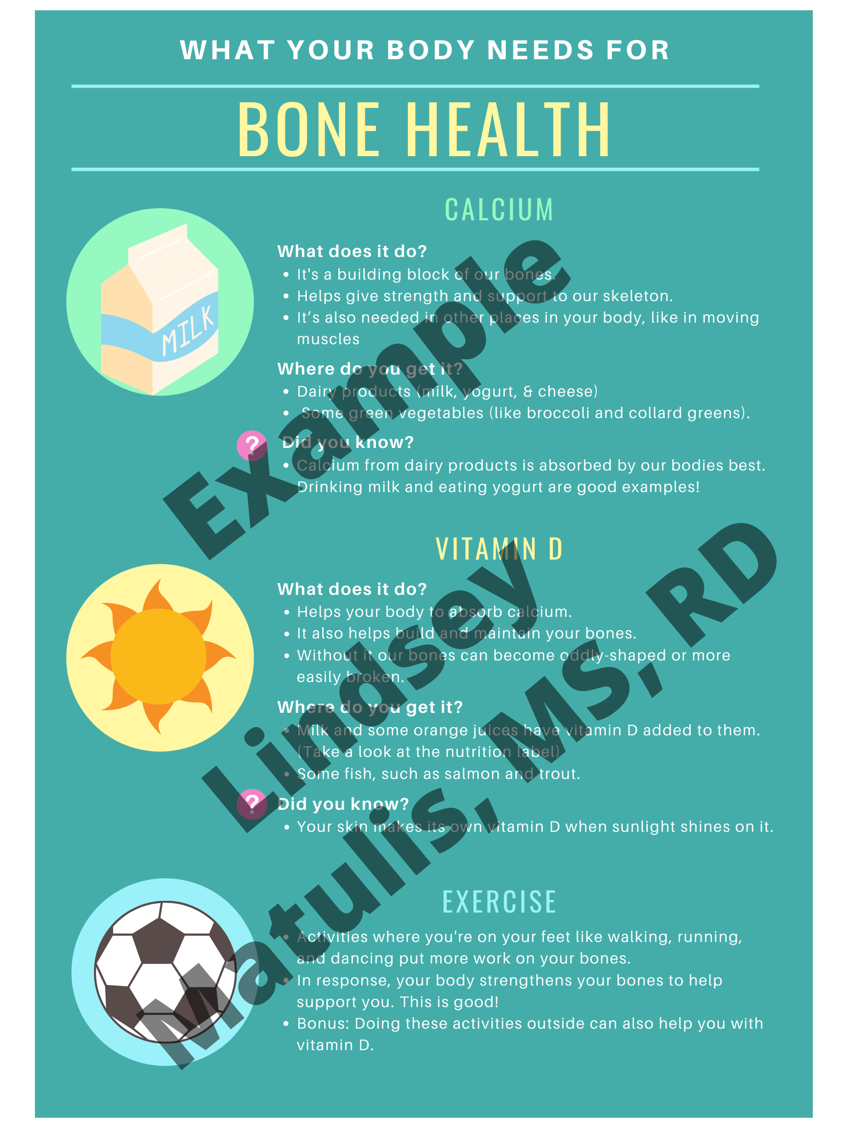 Bone Health Handout - Well Resourced Dietitian