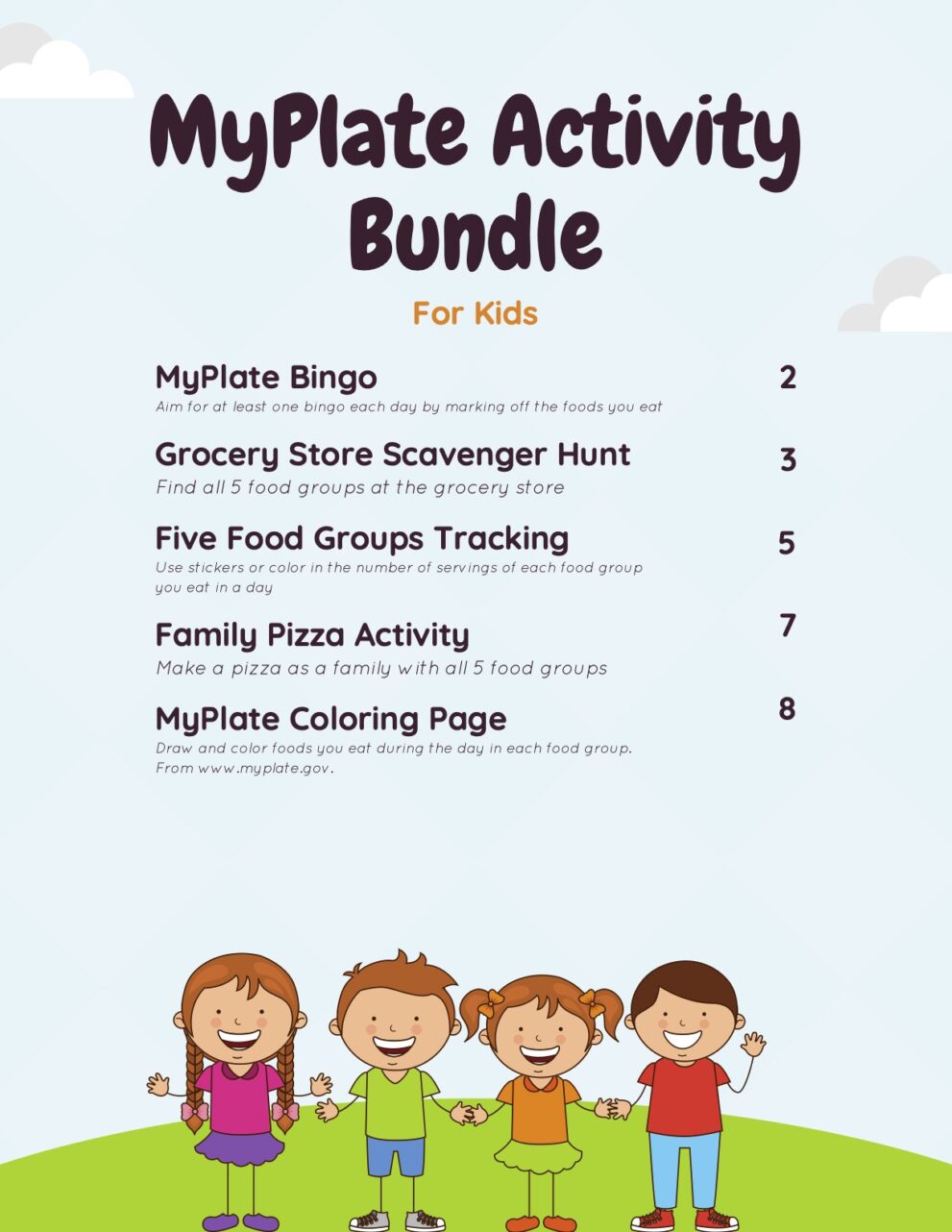 Kids MyPlate And Physical Activity Brochure - Packet