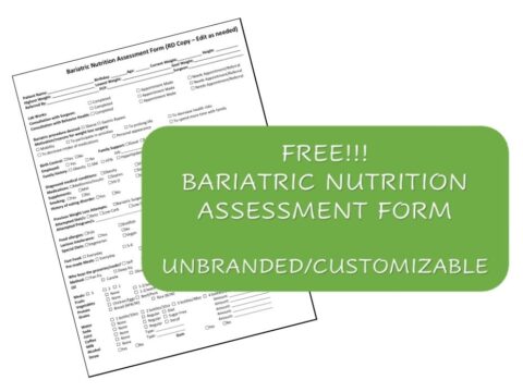 BARIATRIC: Nutrition Assessment Form FREE RESOURCE! - Well Resourced ...