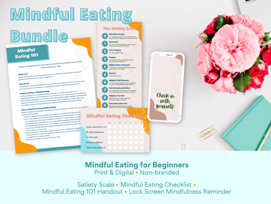 Mindful Eating Bundle (digital & print) - Well Resourced Dietitian