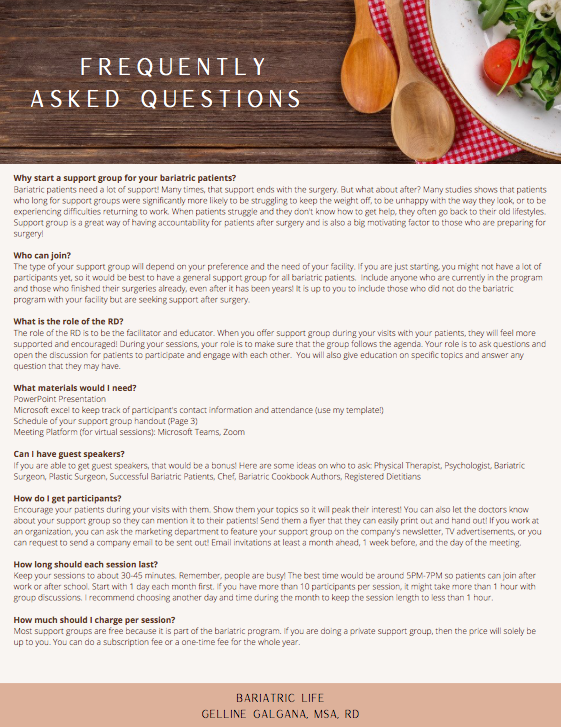 Complete Guide of Bariatric Support Group - Well Resourced Dietitian