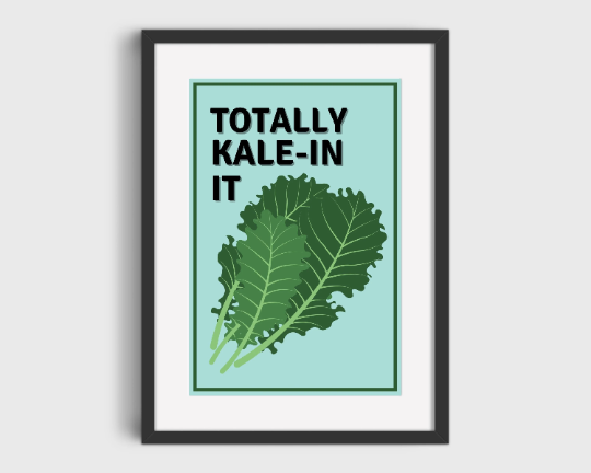 Kale Food Pun Graphic Poster | Well Resourced Dietitian