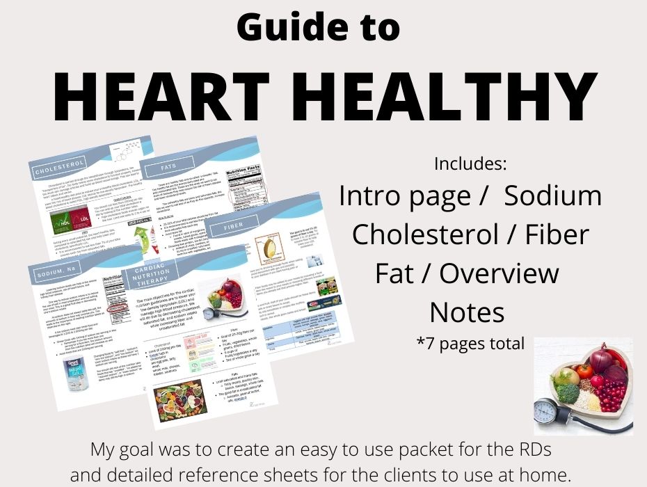 Heart Healthy Nutrition Packet - Well Resourced Dietitian