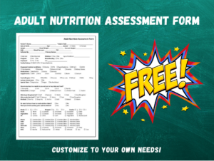 FREE: Adult Nutrition Assessment Form - Well Resourced Dietitian