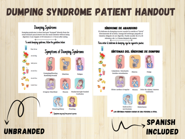 BARIATRIC: Dumping Syndrome Patient Handout - Well Resourced Dietitian