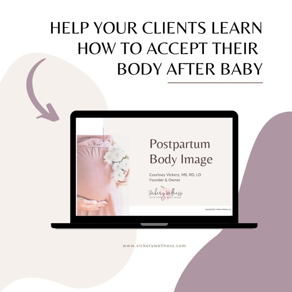 Postpartum Body Image Presentation - Well Resourced Dietitian