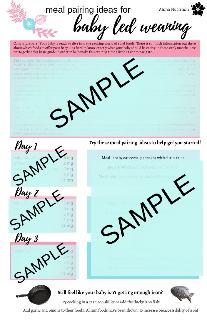 Meal Pairing Ideas for Baby Led Weaning | Well Resourced Dietitian