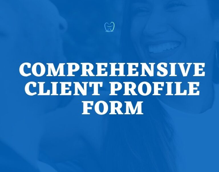 Comprehensive client profile form - Well Resourced Dietitian