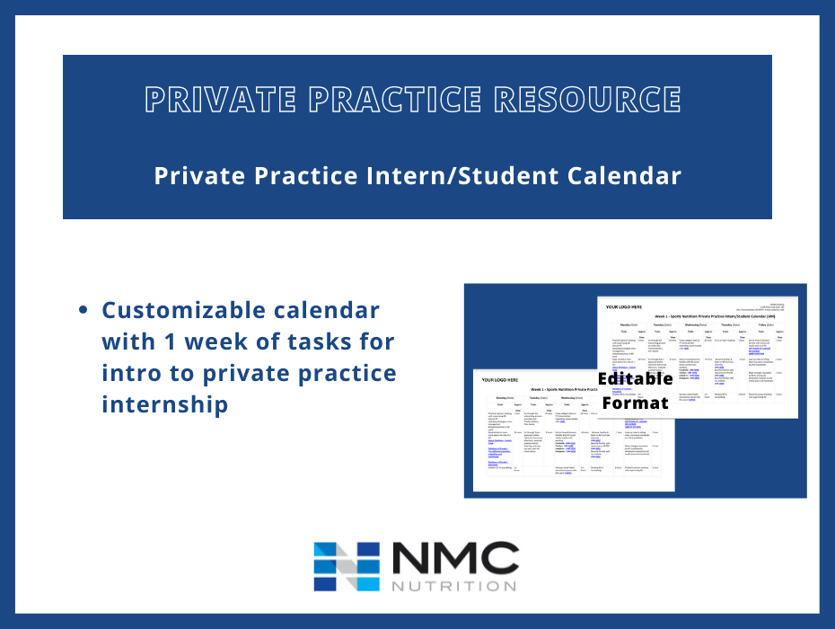 1-2 week Private Practice Intern Activity Guide (Insert your logo ...