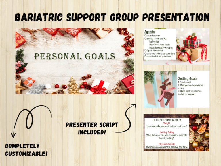 Bariatric Support Group Presentation: Personal Goals - Well Resourced ...