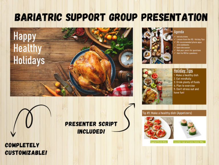 Bariatric Support Group Presentation: Happy Healthy Holidays - Well ...