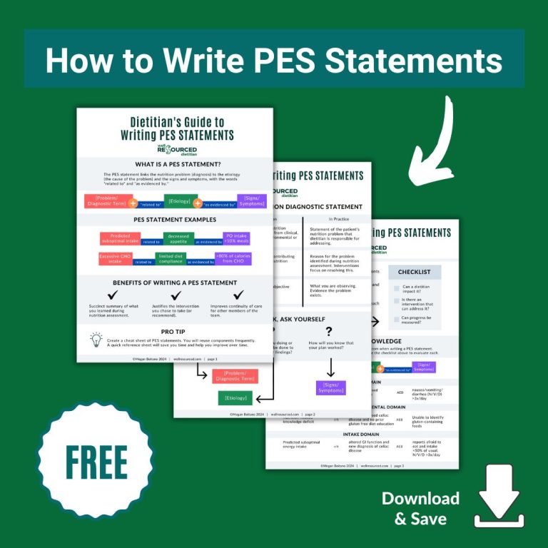 How to Write a PES Statement (with Examples!) - Well Resourced Dietitian