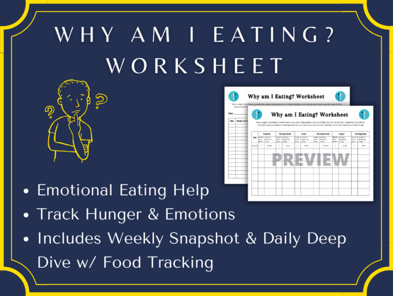 Why am I Eating? Worksheet - Well Resourced Dietitian