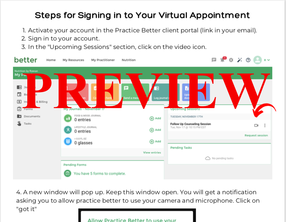 Practice Better Sign In Guide - Well Resourced Dietitian