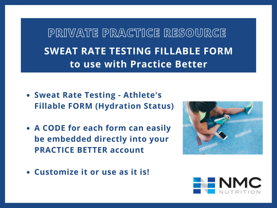 PRACTICE BETTER - Sweat Rate Testing - Athlete Editable Form (Hydration ...