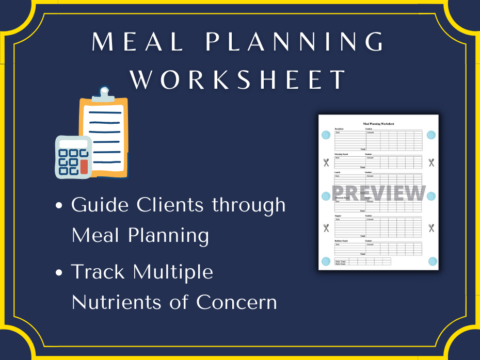 Meal Planning Worksheet - Well Resourced Dietitian