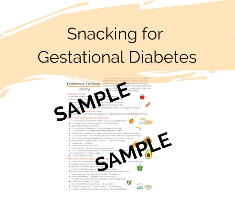 Snacking for Gestational Diabetes - Well Resourced Dietitian