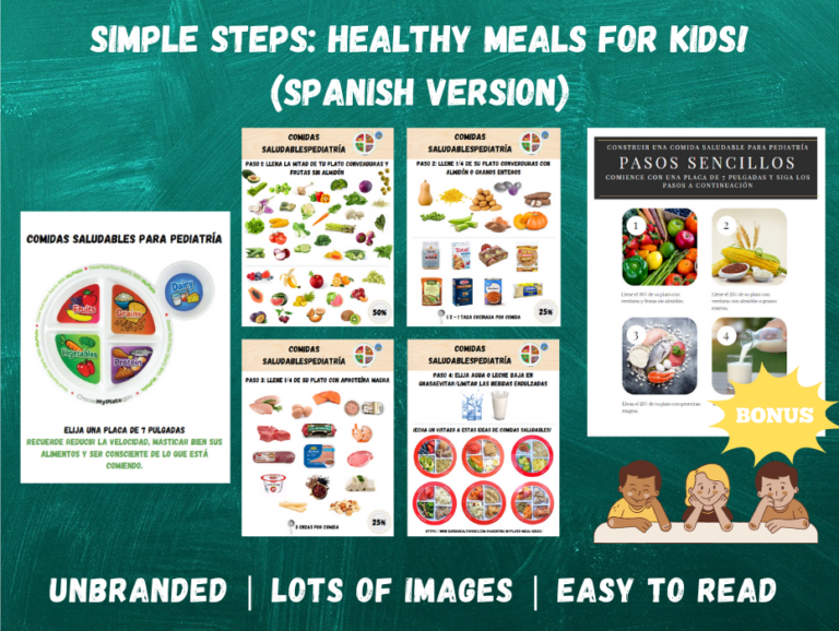 Healthy Meals for Pediatrics (Spanish Version) - Well Resourced Dietitian