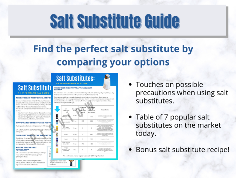 Salt Substitute Guide - Well Resourced Dietitian