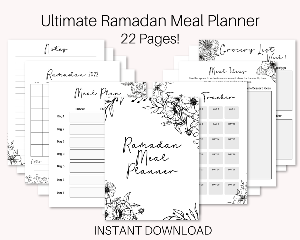 Ramadan Meal Planner Workbook - Well Resourced Dietitian