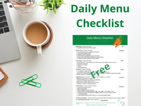 Daily Menu Plan Checklist - Well Resourced Dietitian