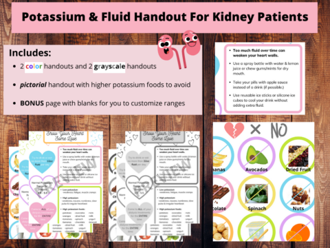 Potassium and Fluid Handout for Kidney Patients - Well Resourced Dietitian