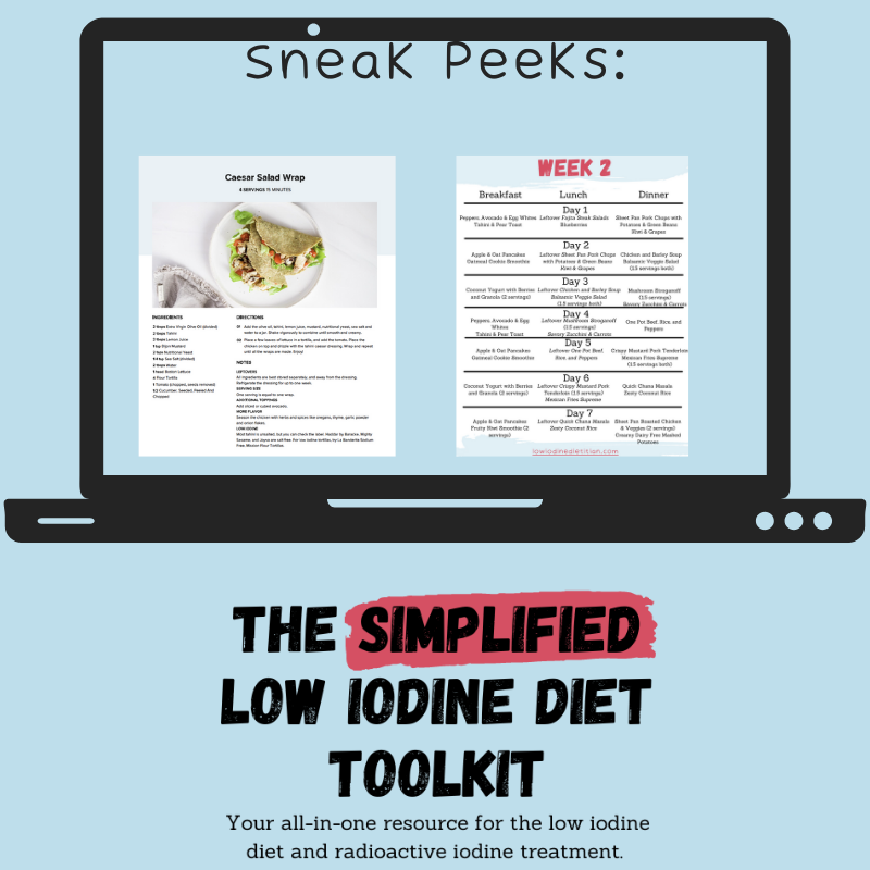 The Simplified Low Iodine Diet Toolkit - Well Resourced Dietitian