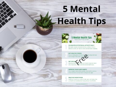 5 Mental Health Tips Handout - Well Resourced Dietitian