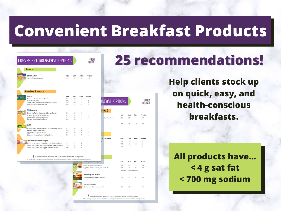 Convenient Breakfast Options - Well Resourced Dietitian