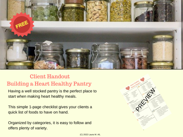 Heart Healthy Pantry Checklist - Well Resourced Dietitian