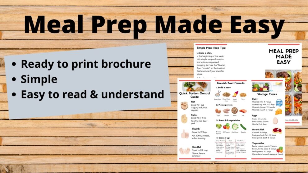 Meal Prep Made Easy - Well Resourced Dietitian
