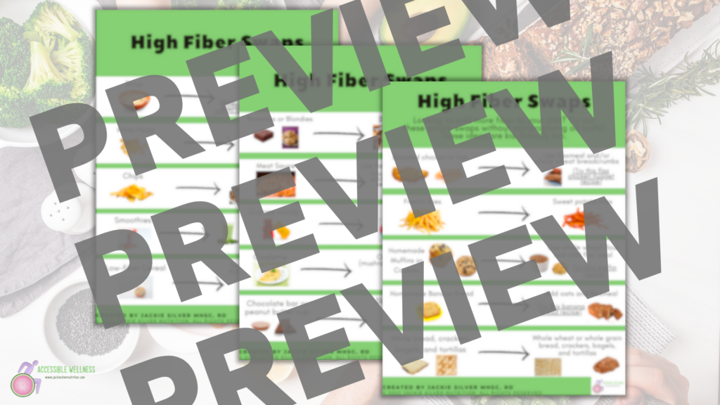 High Fiber Swaps - Well Resourced Dietitian
