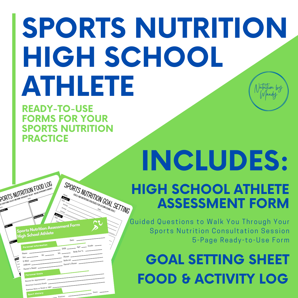 High School Athlete Sports Nutrition Assessment, Goal Setting, and Food ...