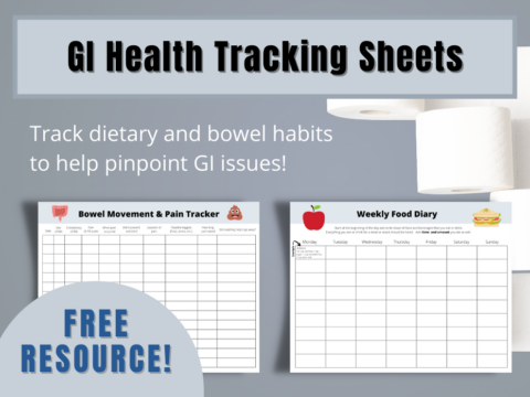 Bowel and GI Health Tracking Sheets - Well Resourced Dietitian