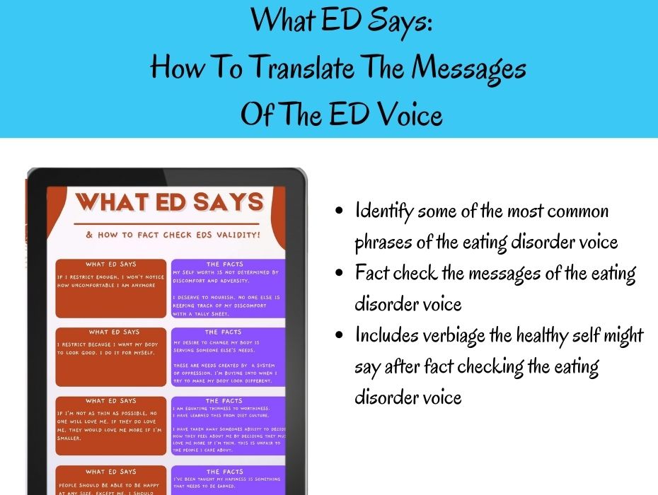 what ED says - Well Resourced Dietitian