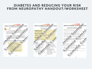 Diabetes and reducing your risk from neuropathy handout/worksheet ...