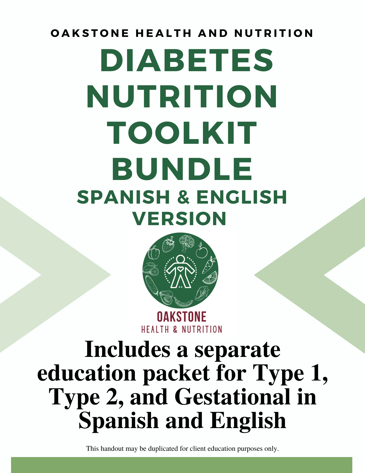 Spanish and English Diabetes Nutrition Toolkit Bundle - Well Resourced ...