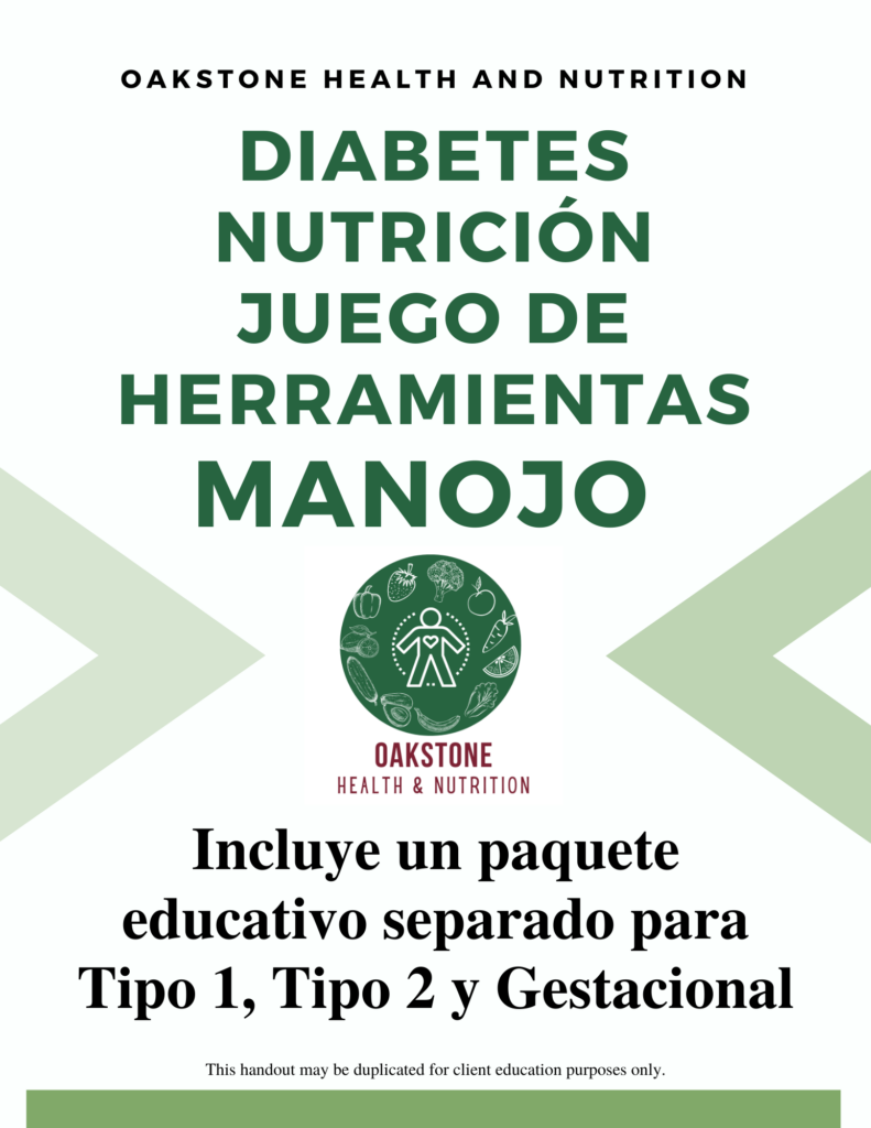 Spanish Only Diabetes Nutrition Toolkit Bundle - Well Resourced Dietitian
