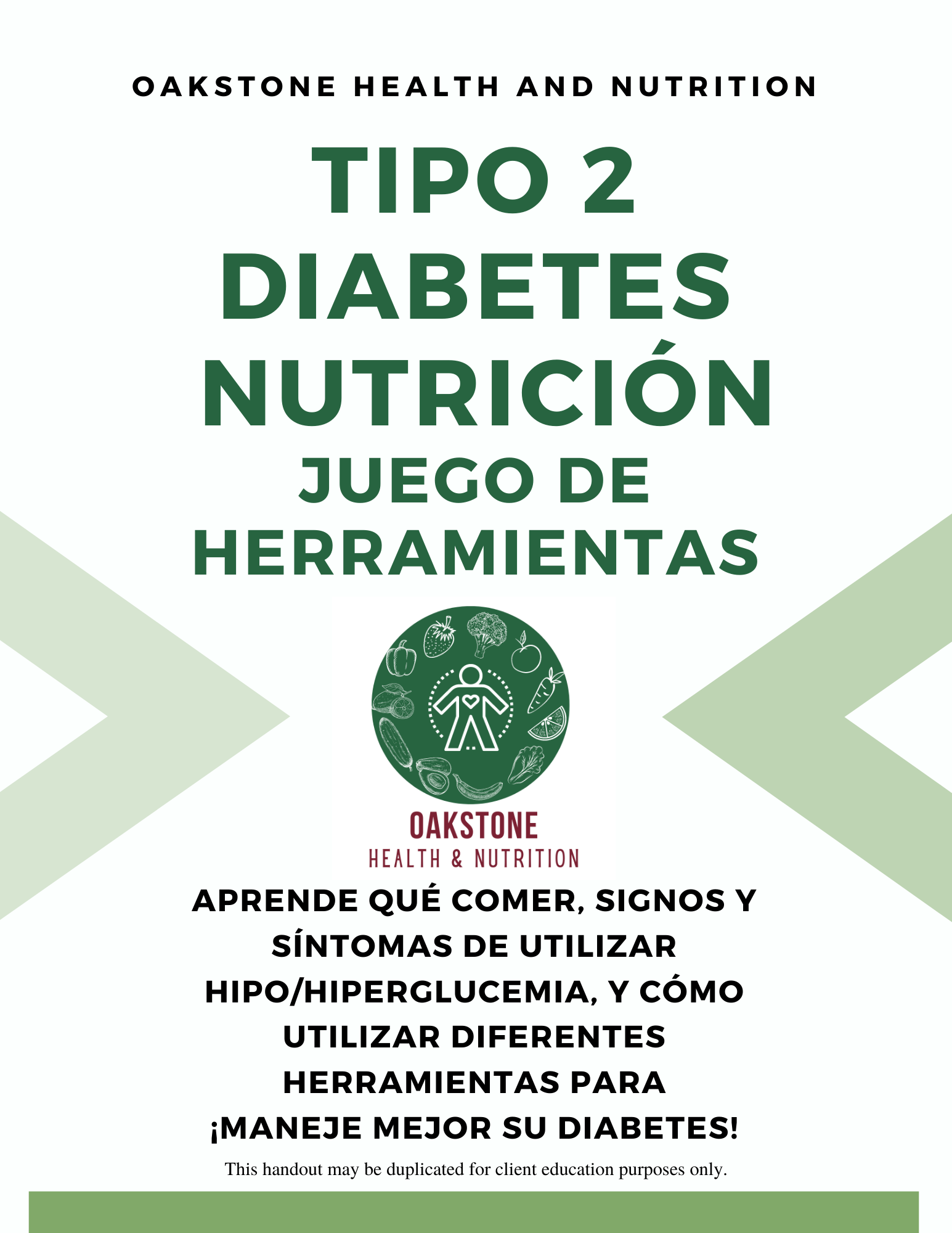 Spanish Version Type 2 Diabetes Nutrition Toolkit - Well Resourced ...