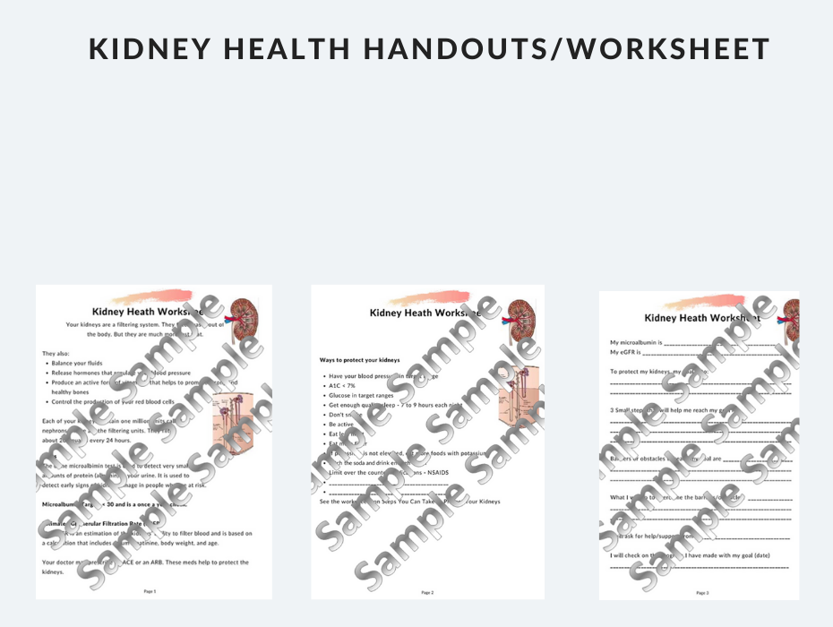 Kidney Health Handouts/Worksheets - Well Resourced Dietitian