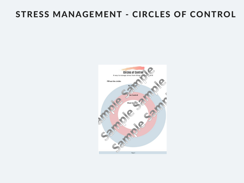 Stress Management - Circles of Control - Well Resourced Dietitian