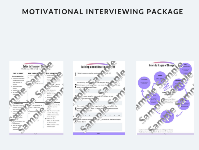 Motivational Interviewing Package - Using the Stages of Change - Well ...