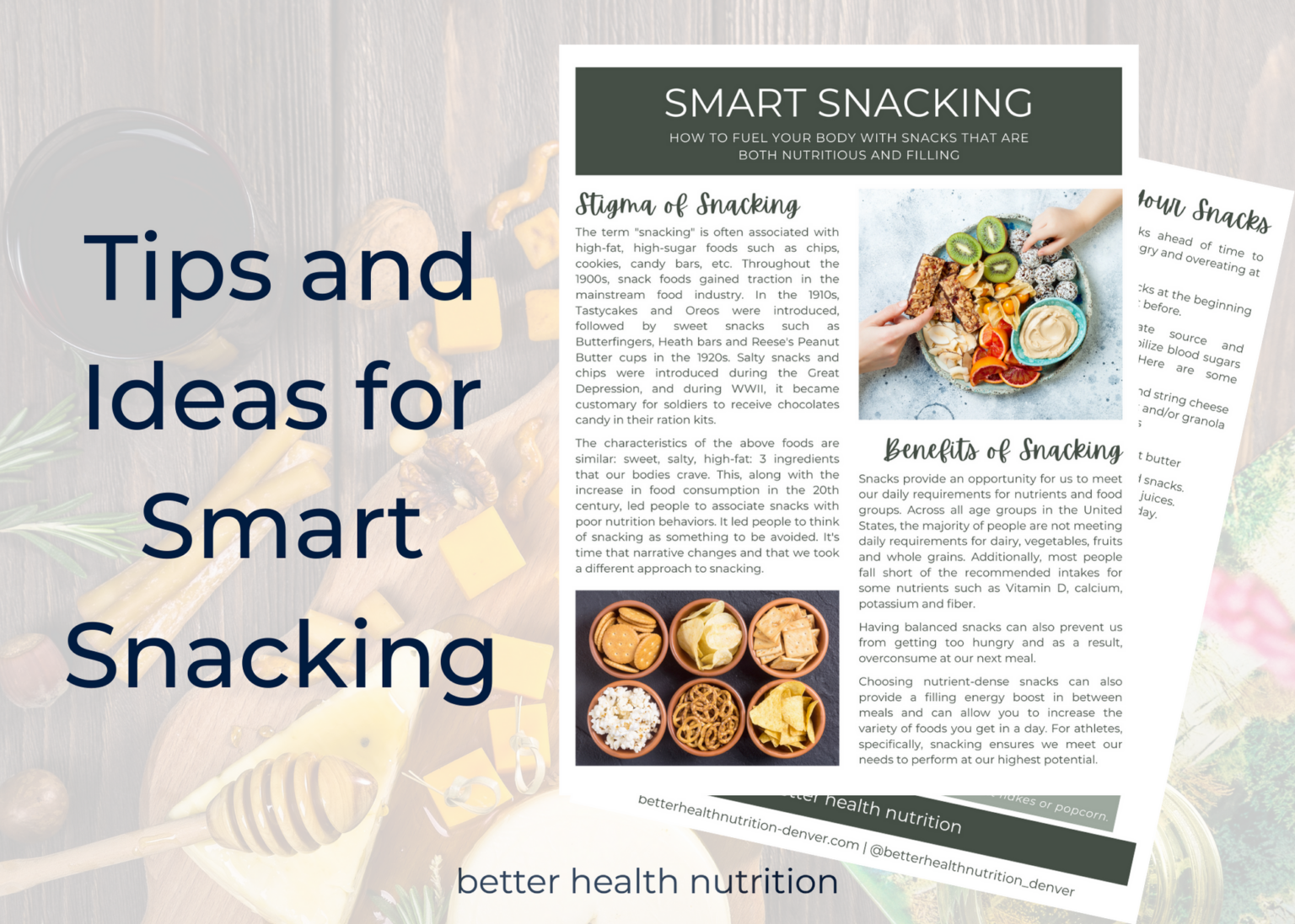 Keys to Healthy Snacking Infographic - Well Resourced Dietitian